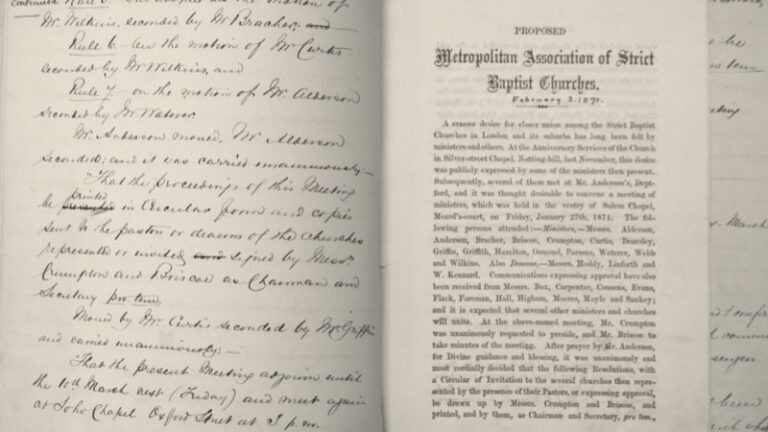 The Formation Of The Metropolitan Association Of Strict Baptist ...